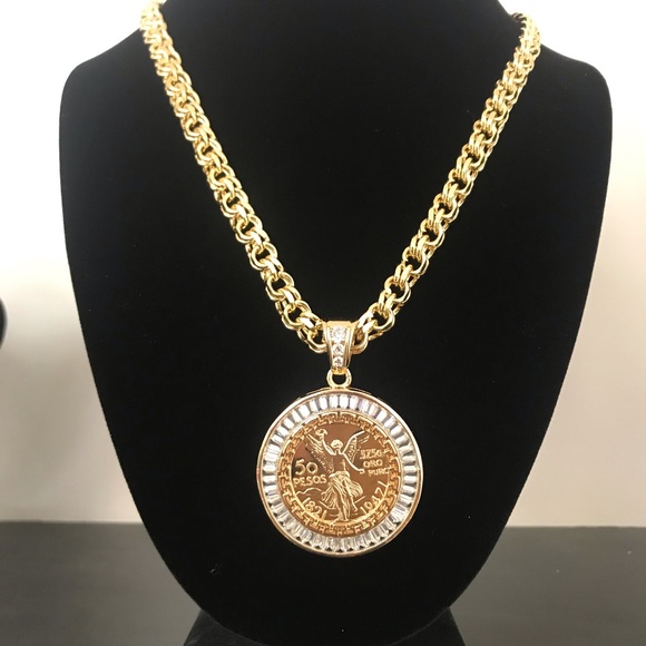 Accessories | 14k Gold Filled Chino Chain With Centenario Coin | Poshmark